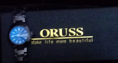 ORUSS Watch Ladies BLUE Stainless Steel gunmetal gray Waterproof | eBay