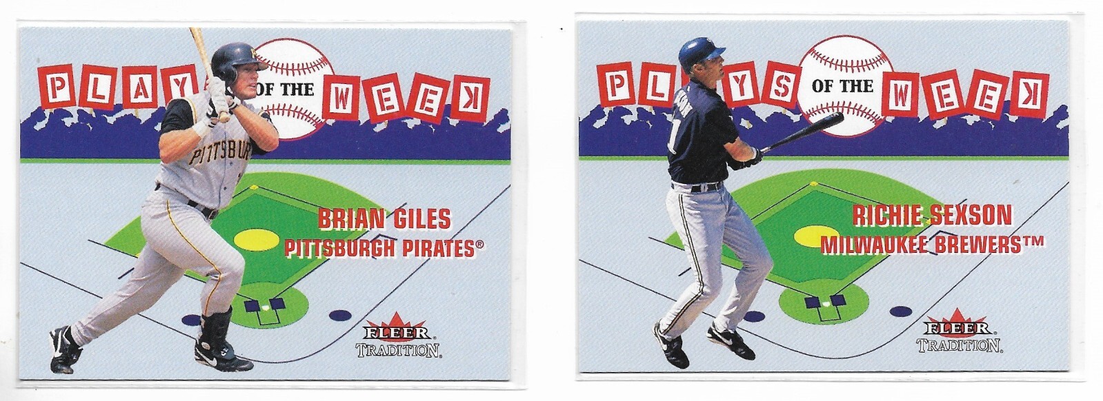 2002 Fleer Tradition Update PLAYS OF THE WEEK Pick-A-Card Brian Giles ...
