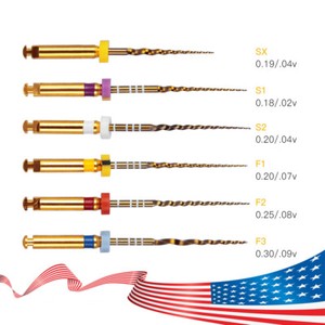 6Pcs AZDENT Dental Endodontic Endo X-Pro Gold Taper NITI Rotary Files ...