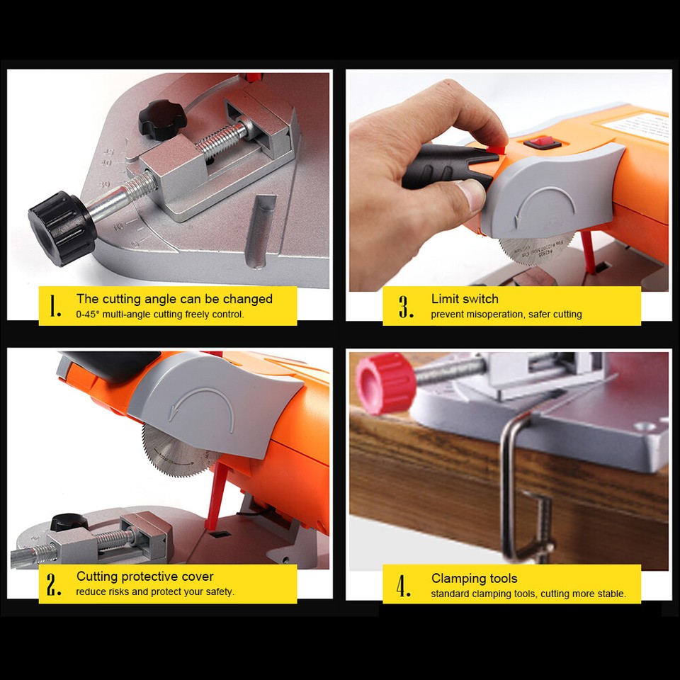 2" Mini Bench Cut-off Chop Saw 0-45?? Miter Saw Wood Metal Plastic ...