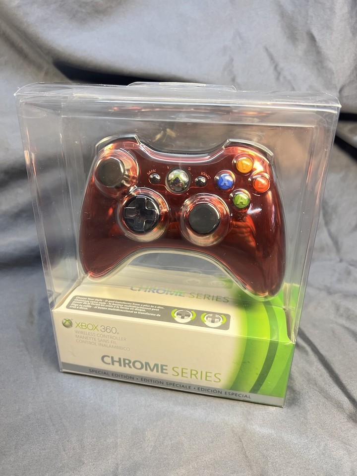 New Sealed Xbox 360 Chrome Series Special Edition Red Wireless ...