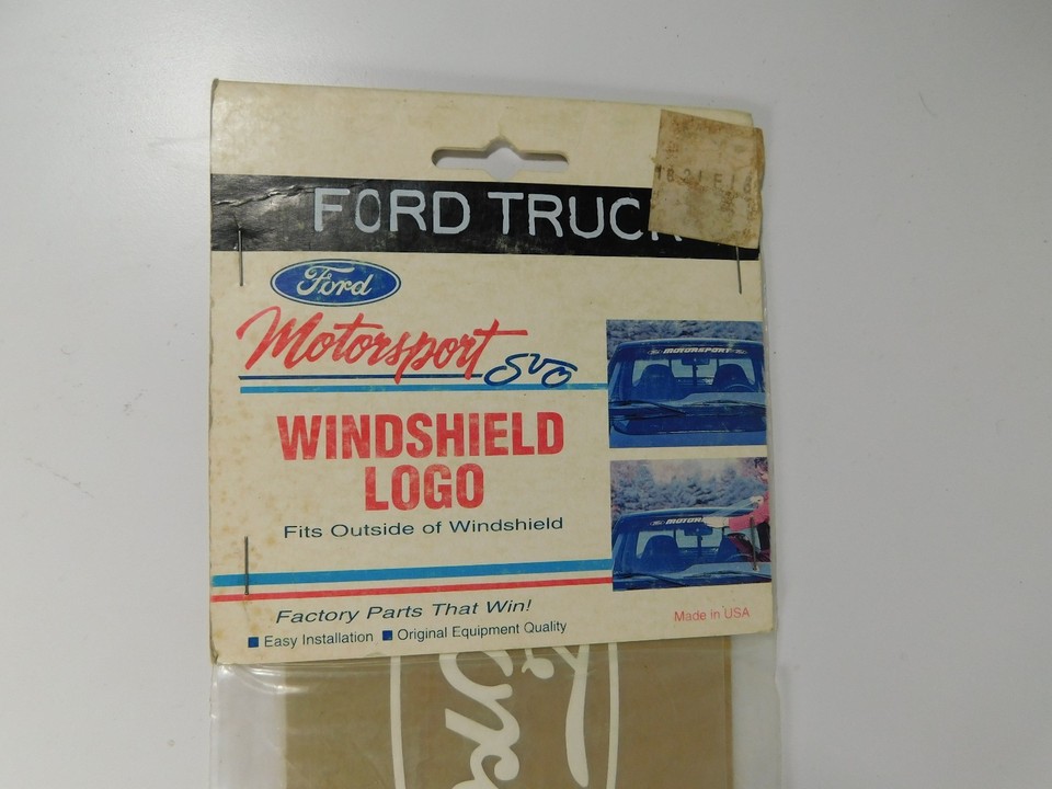 Vintage Ford Motorsports SVO Logostix Ford Truck Windshield Logo NEW | eBay