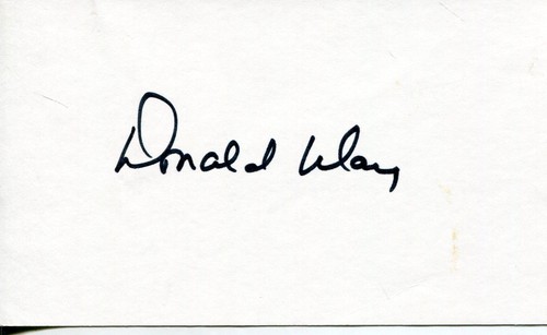 DONALD MAY ACTOR IN MEN INTO SPACE & THE ROARING 20'S SIGNED CARD ...