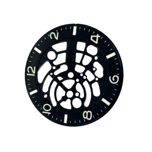 36.5mm Steel Watch Dial Face Plate Green Luminous for NH70 Movement ...