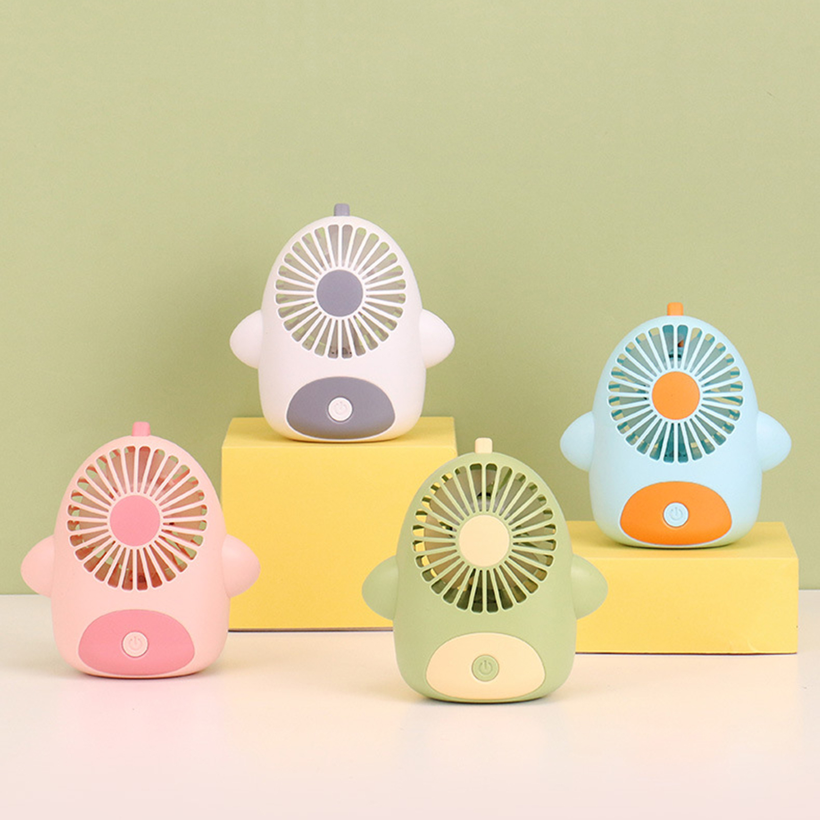 1 Set Pocket Fans Night Light Cool Children Gifts Portable Fan Dense ...