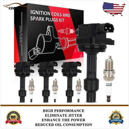 Ignition Coils & Iridium Spark Plugs Kit For Volvo S40 2000-2004 1.9L ...