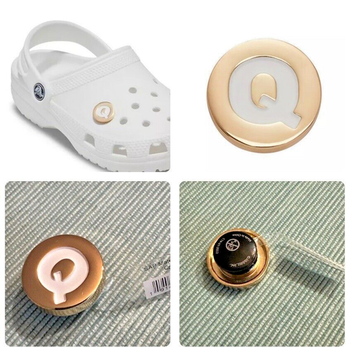 Crocs Jibbitz Charm METAL GOLD LETTER Q • Authentic Jibbitz NWT (RARE ...