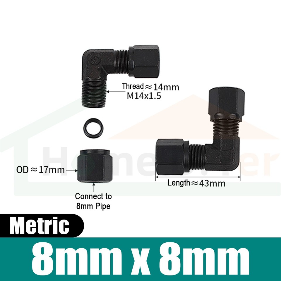 Carbon Steel 90° Elbow Compression Double Ferrule Fitting Male Pipe ...