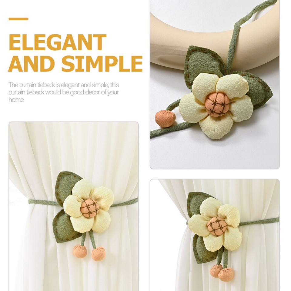 2pcs Curtain Decorative Tieback Curtain Drapes Tieback Binding Ropes ...