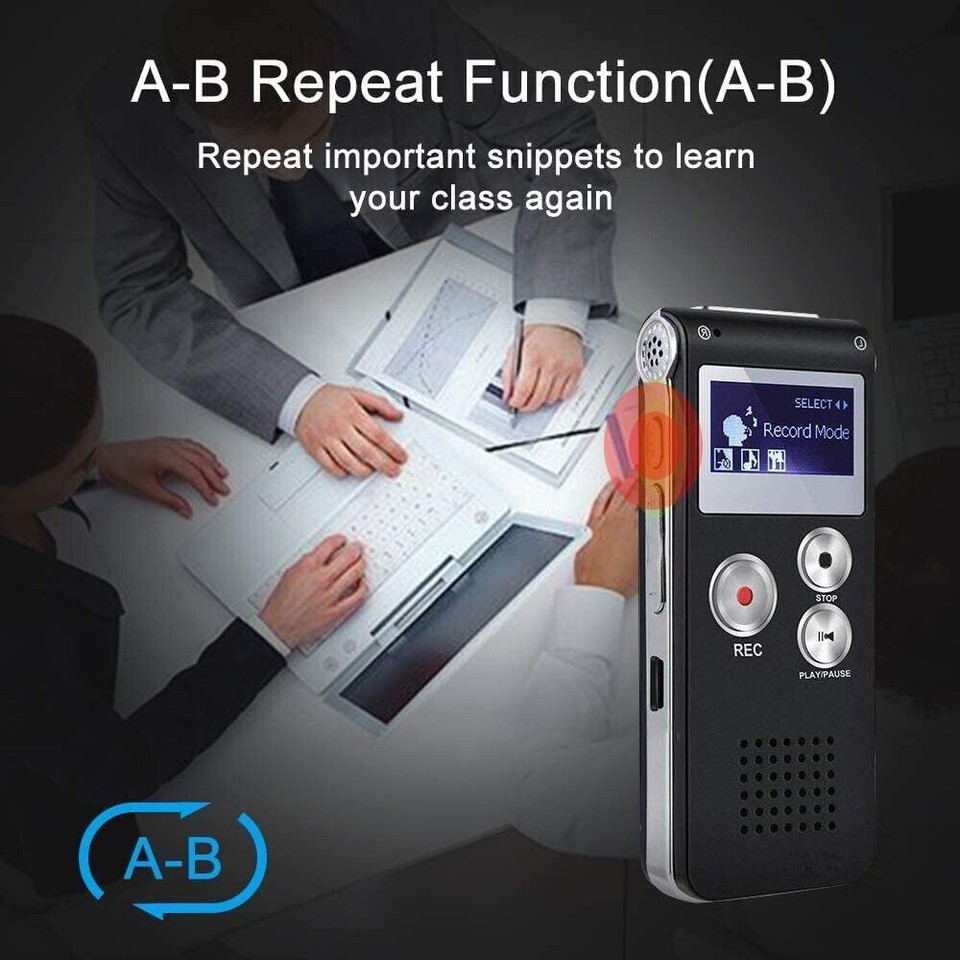 Digital Voice Recorder Dictaphone Audio Sound Recorder Mini Small Spy ...