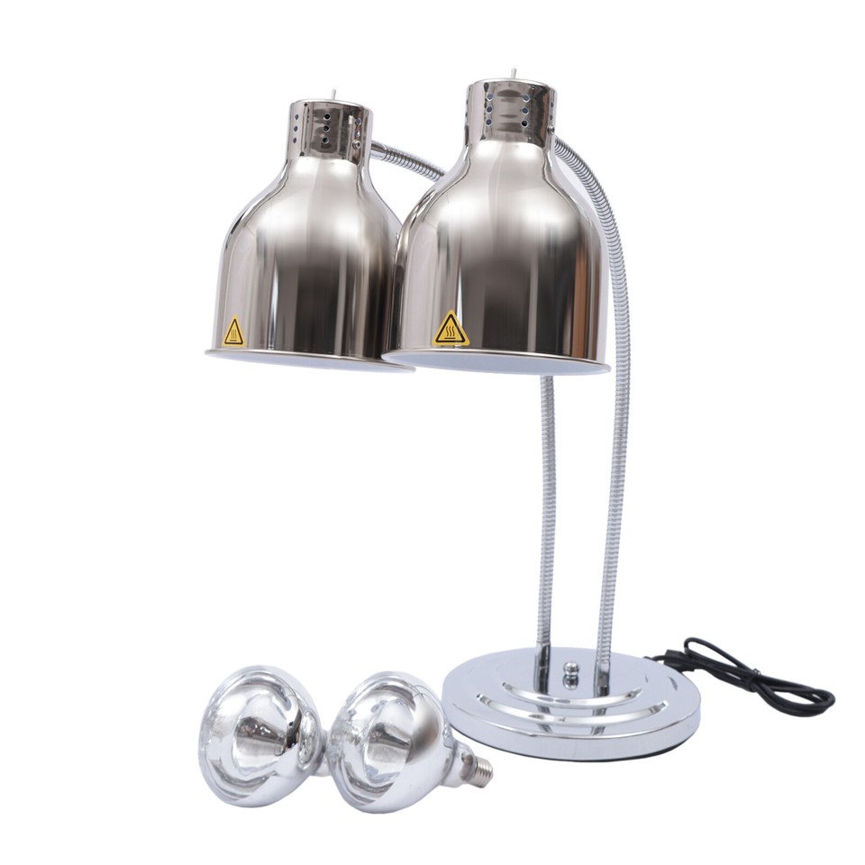 Commercial Kitchen Buffet 2 Bulb Heat Stand Lamp Food Heating Warmer ...