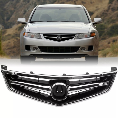For 2006-2008 Acura TSX Front Bumper Grill Grille w/Chrome Molding 4 ...