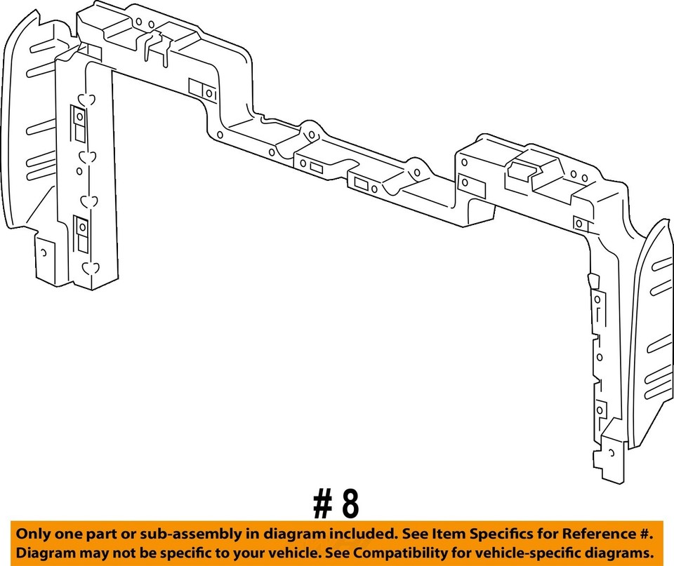 GM OEM 15-20 Yukon XL Radiator Support Radiator Support-Upper Shield ...