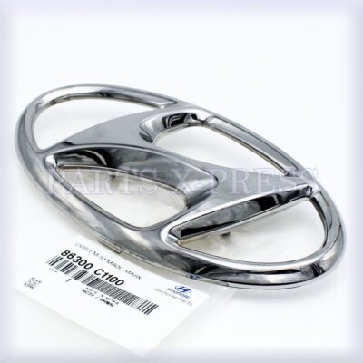 OEM GENUINE HYUNDAI SONATA SPORT FRONT LOGO BADGE EMBLEM "H" CHROME ...