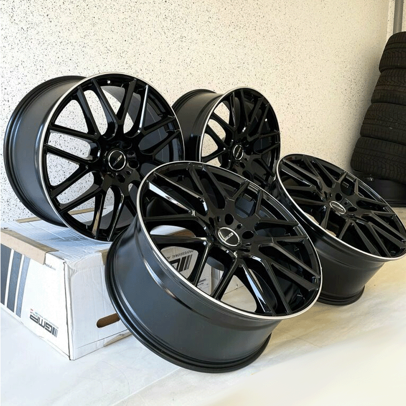 21 Zoll GT9 Alufelgen 8,5x21 5x112 ET35 schwarz mit pol. Rand für ...