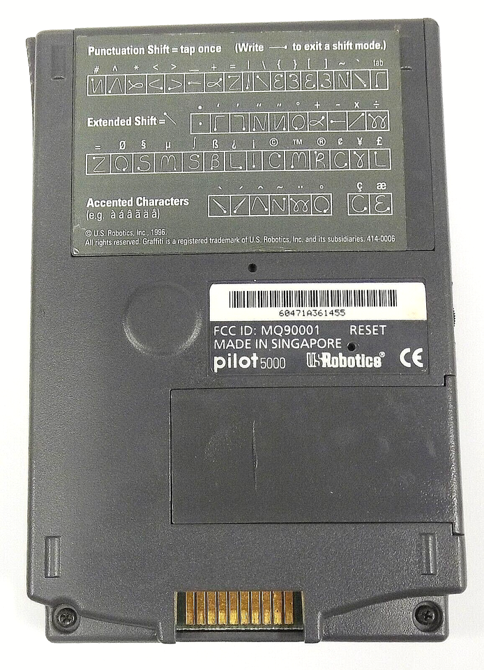 US Robotics Palm Pilot 5000 - Very Rare 1st Generation Palm PDA w ...