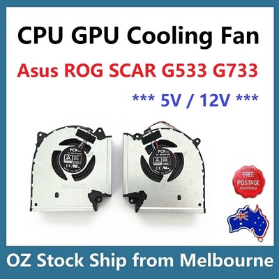 CPU GPU Cooling Fan For ASUS ROG Strix G513 G533 G533Q G713 G733 G733QS ...
