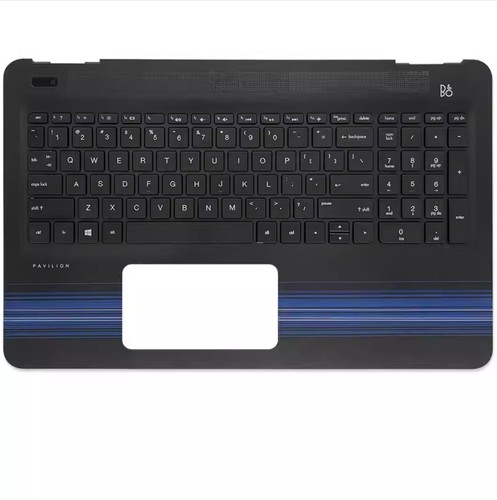 HP Pavilion 15-AU TPN-Q172 Q175 Palmrest Cover Keyboard No Backlit Blue ...