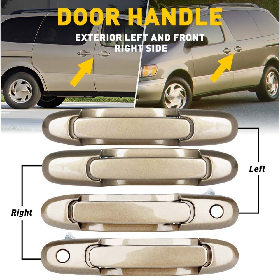 8x Outside Exterior Door Handles for 1998-03 Toyota Sienna Front Rear ...