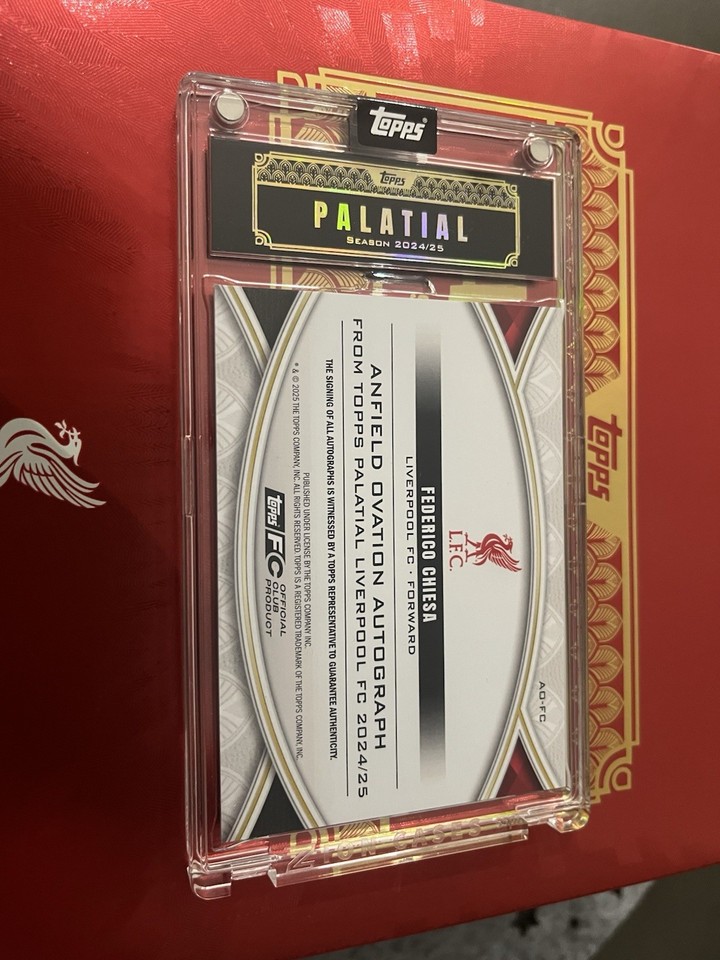 Topps Liverpool Palatial Anfield Ovation Autograph Federico Chiesa 9/10 ...
