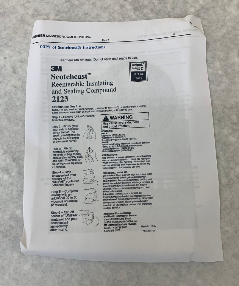3M Scotchcast Re-Enterable Electrical Insulating Resin 12.6oz (2123 ...