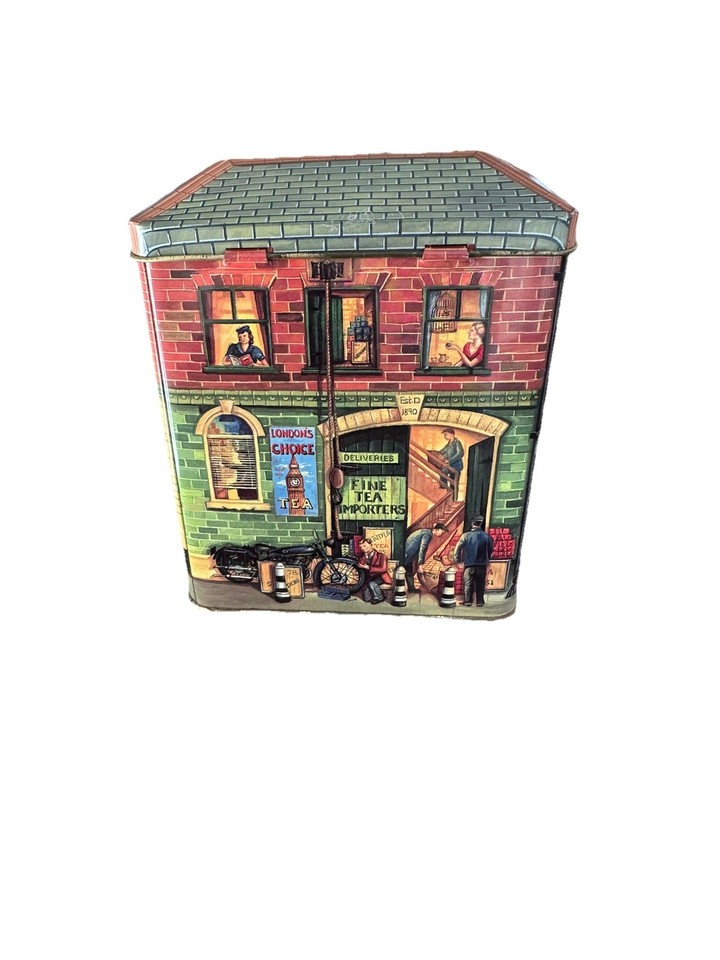 1993 Fine Tea Merchant-Silver Crane Company-Novelty Shaped Vintage Tin ...