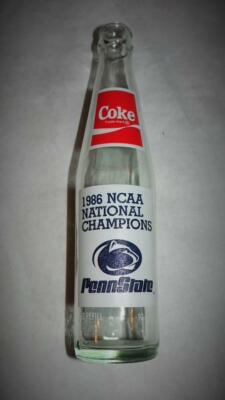 1986 CHAMPS JOE PATERNO PENN STATE PSU FOOTBALL COKE COCA COLA BOTTLE ...