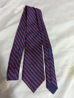 Hermes 7032 TA Blue Red Diamond Stripe Geometric Squares Silk France | eBay