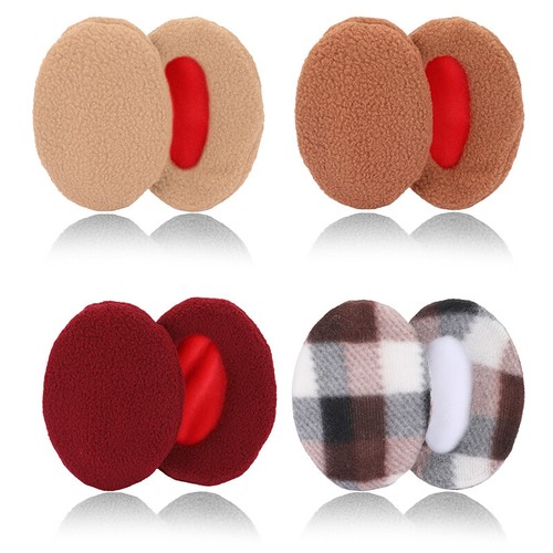 4 Pairs Ear Mitts Bandless Ear Muffs For Men & Women, Soft Fleece Ear ...