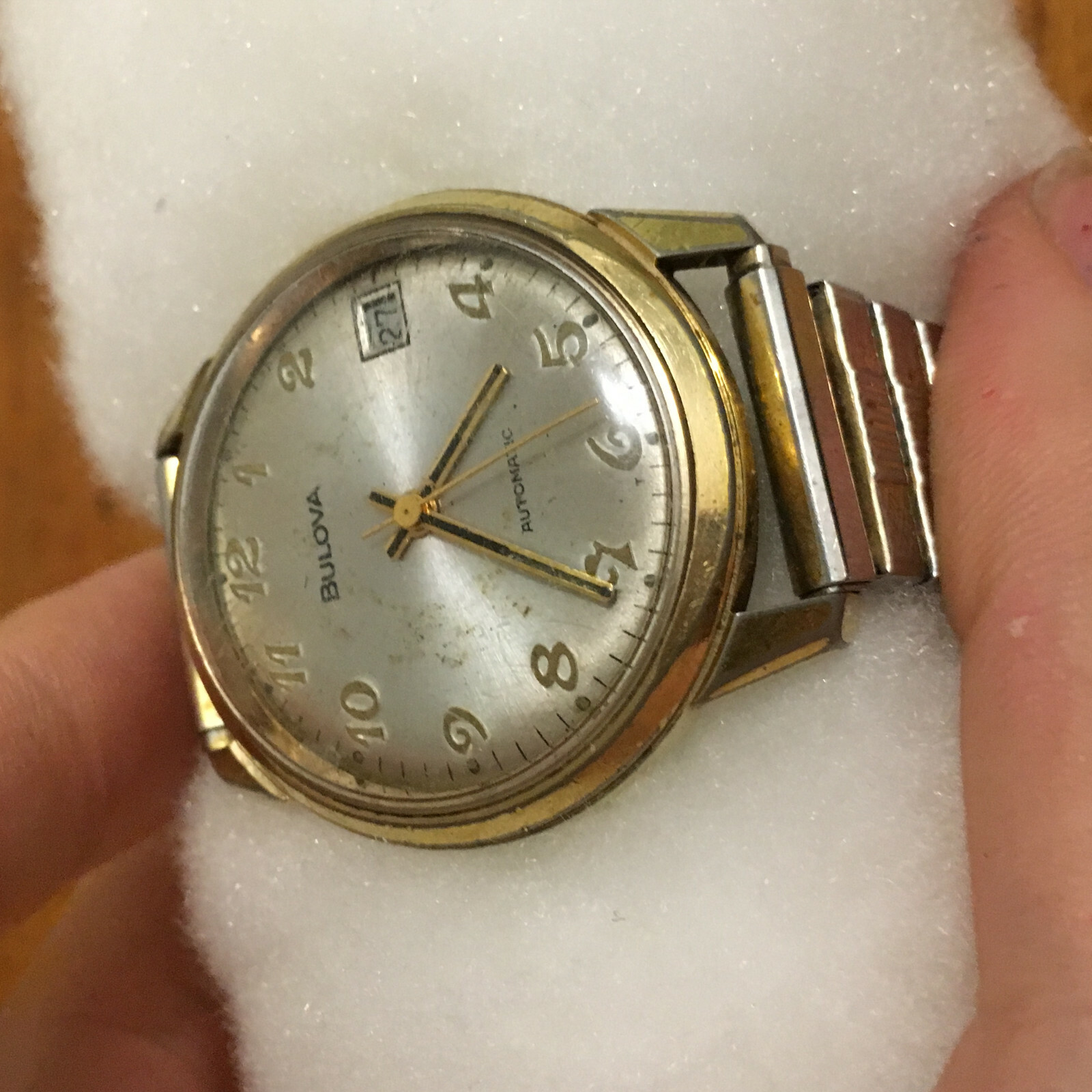 1977 BULOVA Calander automatic 23 j cal 11AOACD SWISS N7 Working Watch ...
