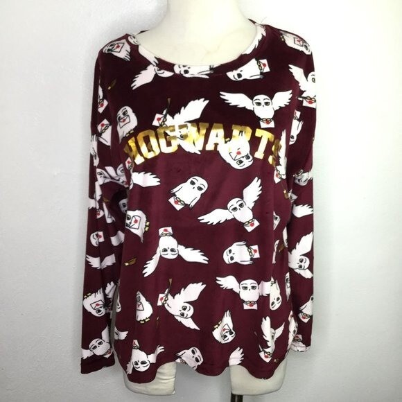 Harry Potter Women Hogwarts Pajama Top Sleepwear Burg… - Gem