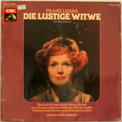 LEHAR • LA VEUVE JOYEUSE • SCHWARZKOPF • GEDDA • MATACIC • JILEK • 2 LP ...