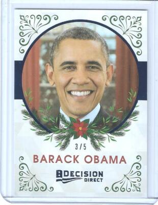 RARE 2020 DECISION ~ PRESIDENT BARACK OBAMA ~ "BLUE FOIL" HOLIDAY CARD ...