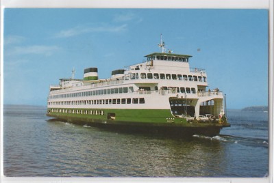 M.V. Hyak Washington State Ferry Ship Boat En Route Vintage Postcard | eBay