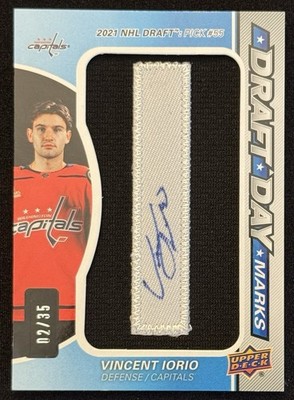 2024-25 UD SP Game Used VINCENT IORIO Draft Day Marks DDM-VI Patch Auto ...