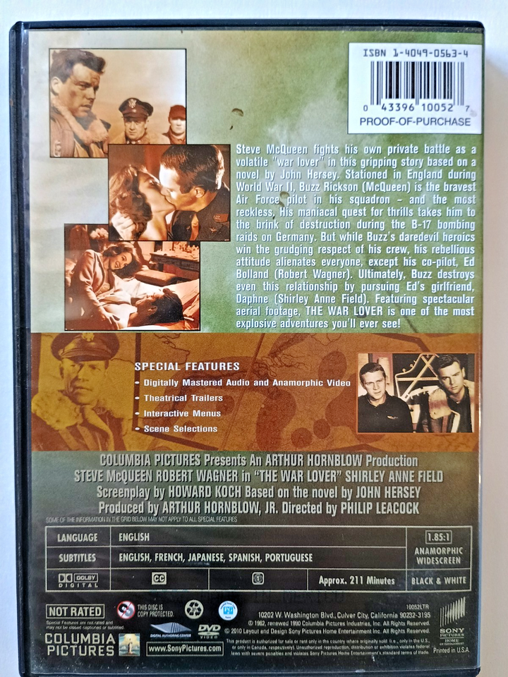 The War Lover (DVD 1962) Combat Classic War - Steve McQueen Robert ...