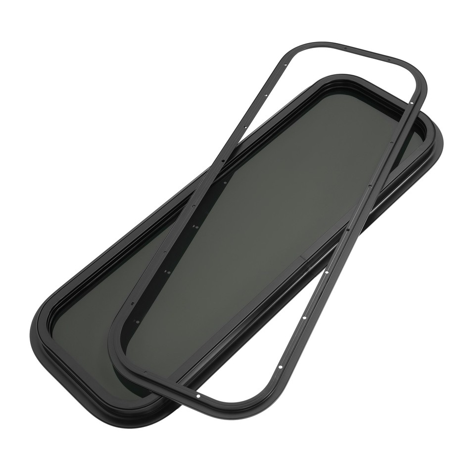 RV Window 12" X 35" X 1-1/2" with Trim Ring Universal For Cargo Trailer ...