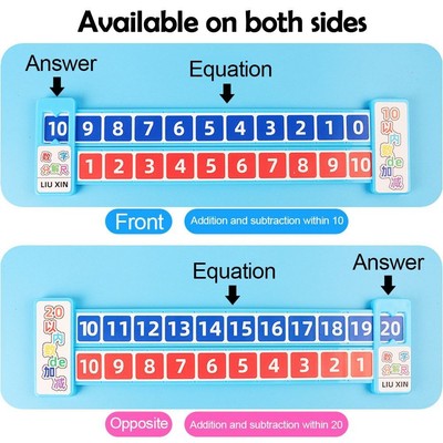 Pink/Blue Math Decomposition Ruler Plastic Addition Ruler School ...