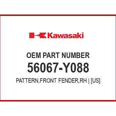 Kawasaki PATTERN,FRONT FENDER, 56067-Y088 OEM NEW | eBay