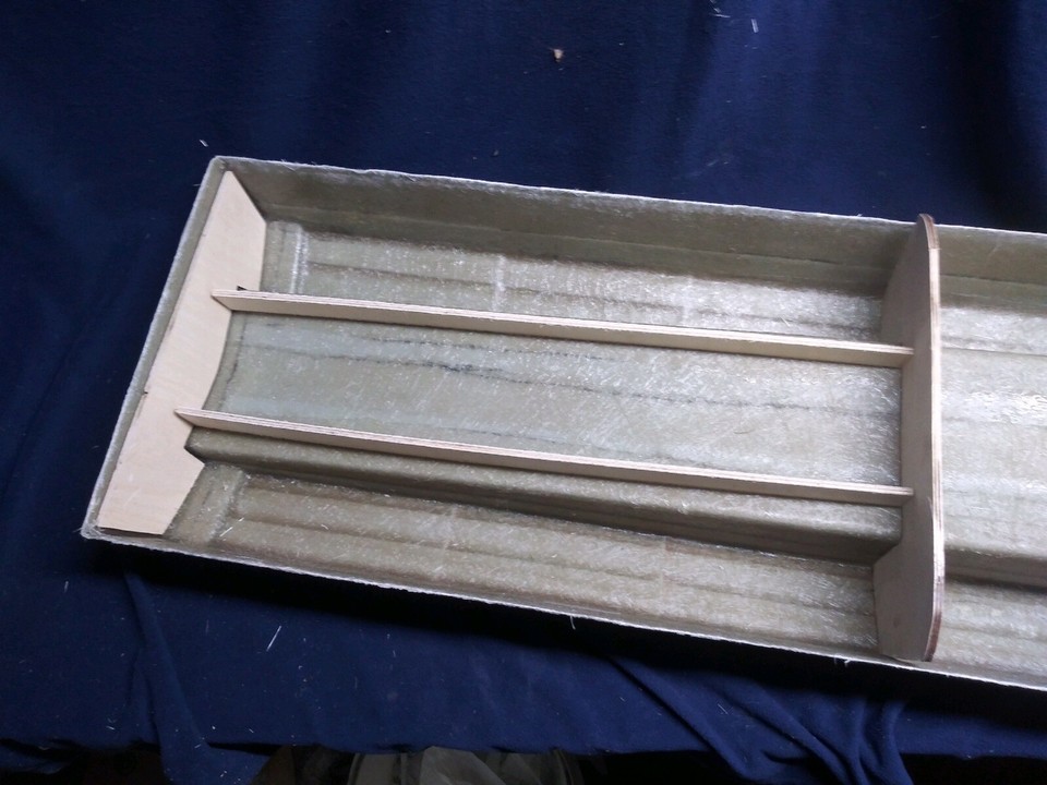 54" GREY CAT - FIBERGLASS RC BOAT HULL - DECK JOINED With Stringers And ...