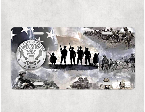 US Army Car Tag Handmade Vehicle Auto License Plate Metal Aluminum | eBay