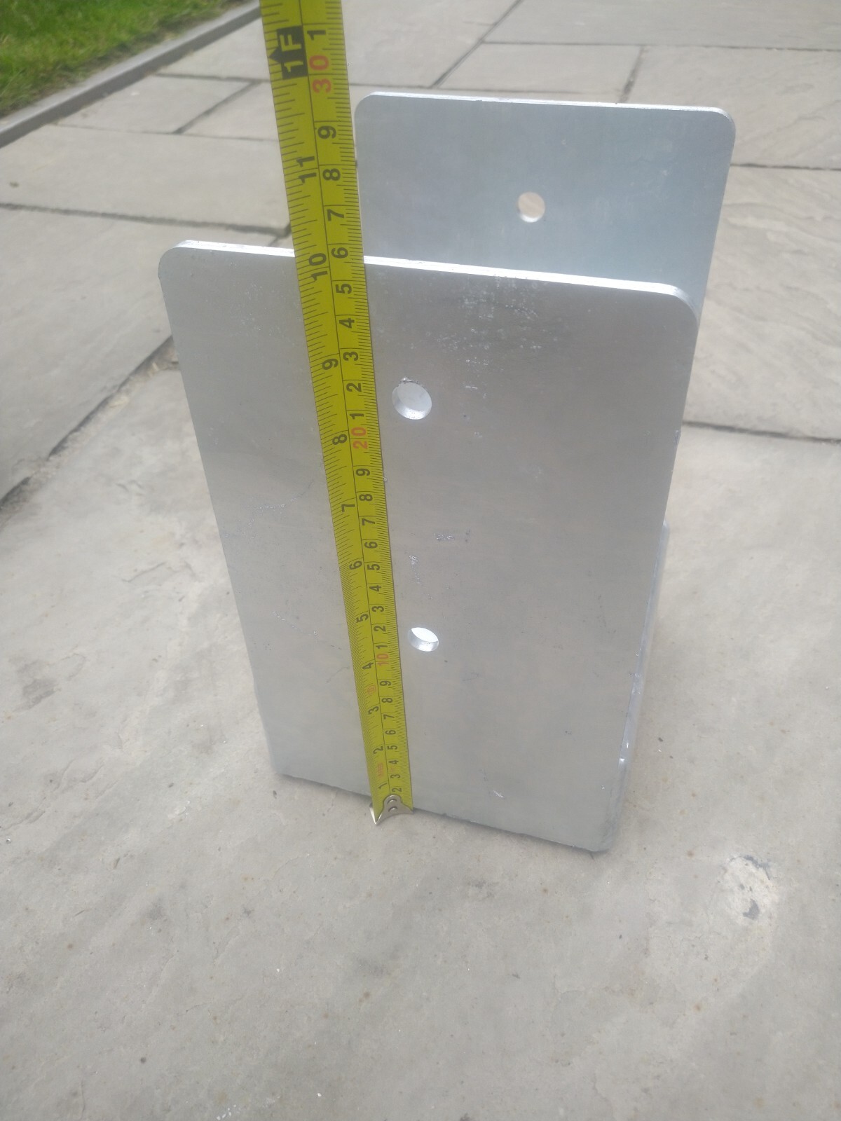 Post Base Foot Socket 150mm x 150 5mm Thick Steel 70mm Elevation 6 ...
