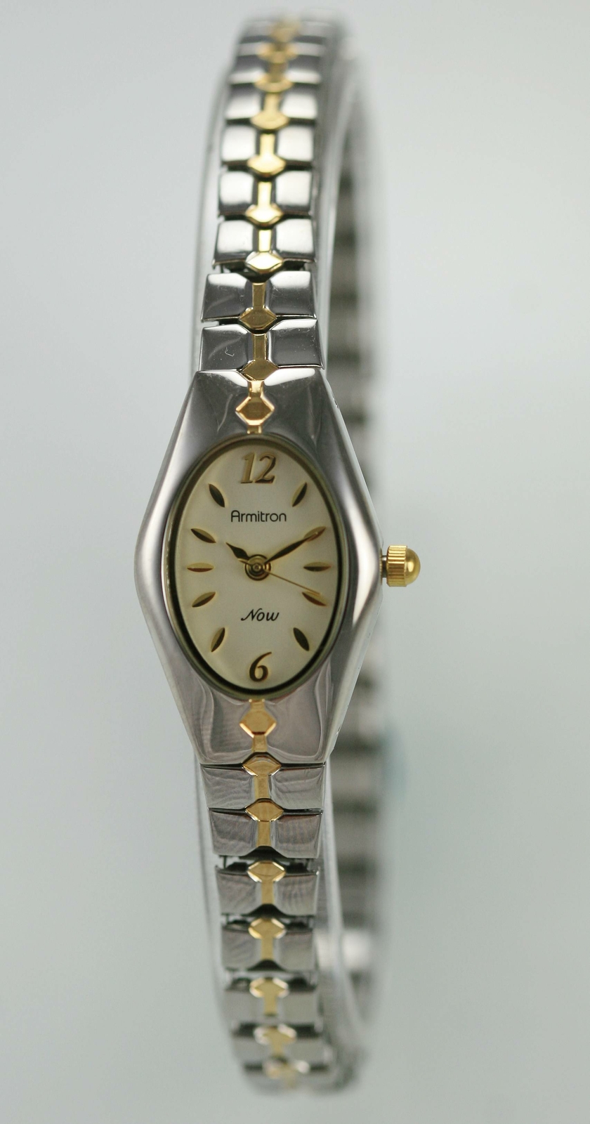 Armitron Watch Womens Silver Gold Stainless Steel Stretch Water ...