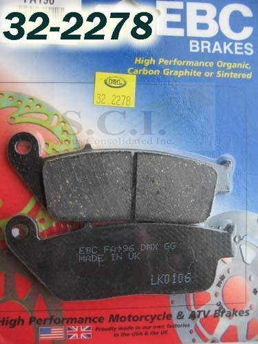 HONDA VT1100 VT600 SHADOW ST1100 VF750 CB750 VT750 EBC FA196 BRAKE PADS ...