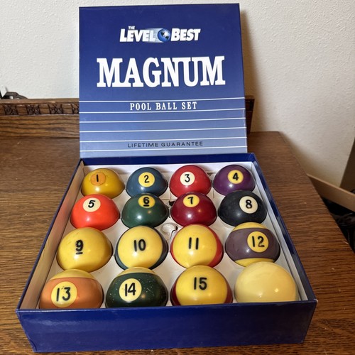 Vintage Level Best Magnum Pool Ball Set - Collectible Billiard Balls | eBay