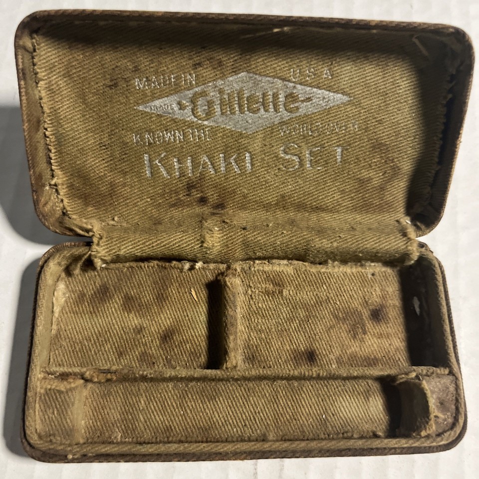 WW1 Gillette "Khaki Set" Razor Kit ORIGINAL Worn Condition | eBay