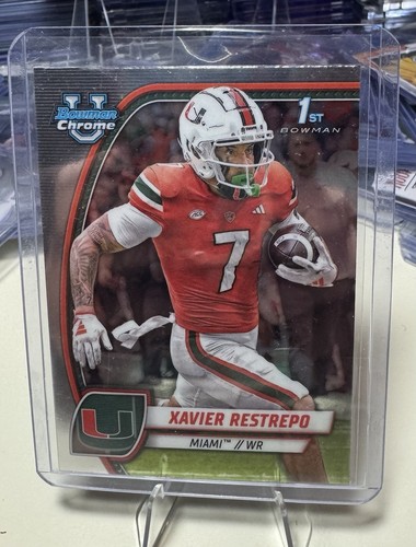 2024 Bowman Chrome U Football #187 Xavier Restrepo Miami - Titans | eBay