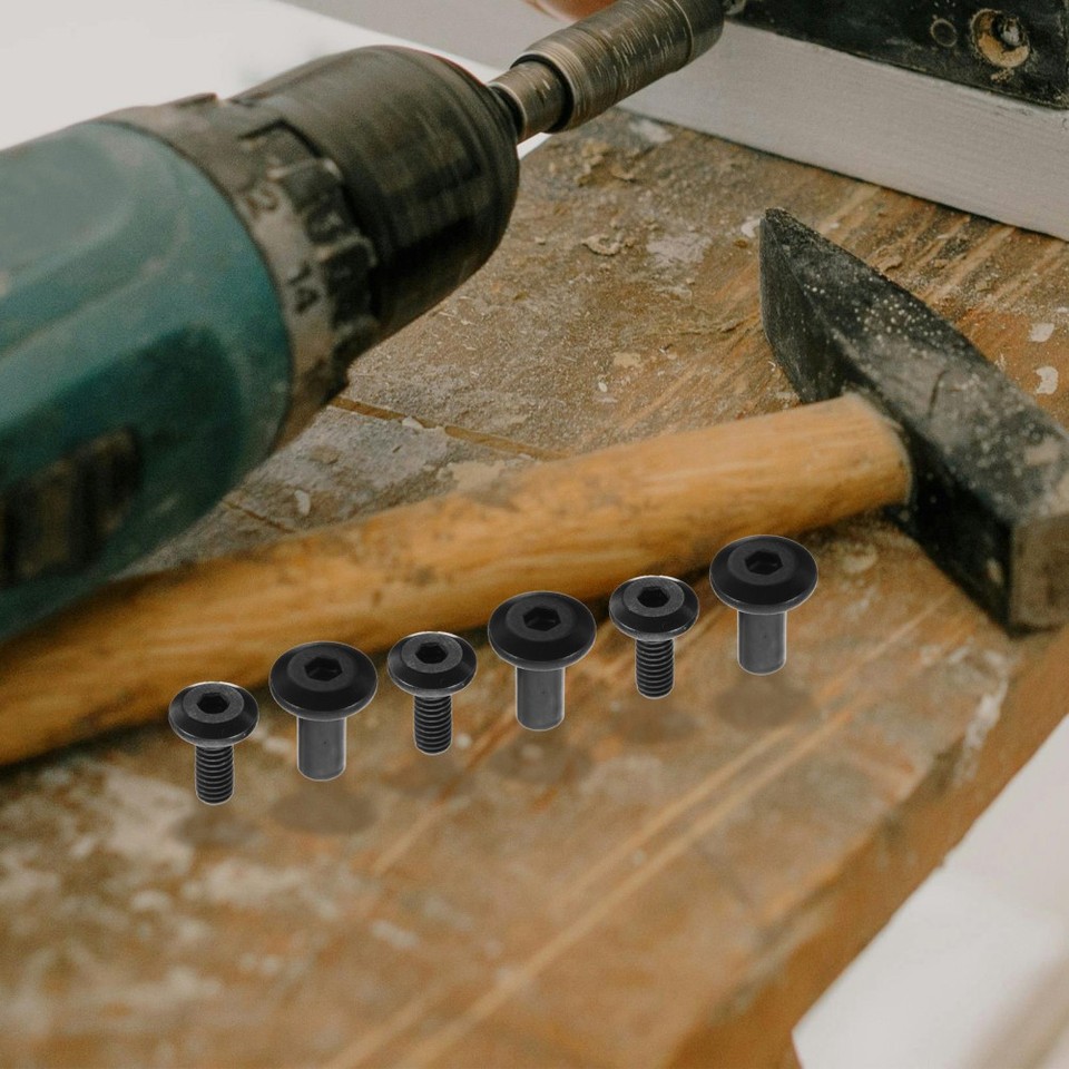 20 Set Round Head Socket Cap Screws Hexagon Cabinet Furniture Assembly ...