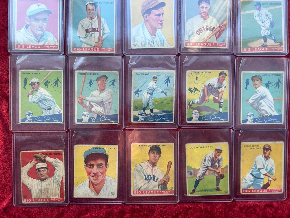 1930's OG Baseball Card Lot 19 Cards RC's HOF's & More! Cuyler, Frisch ...
