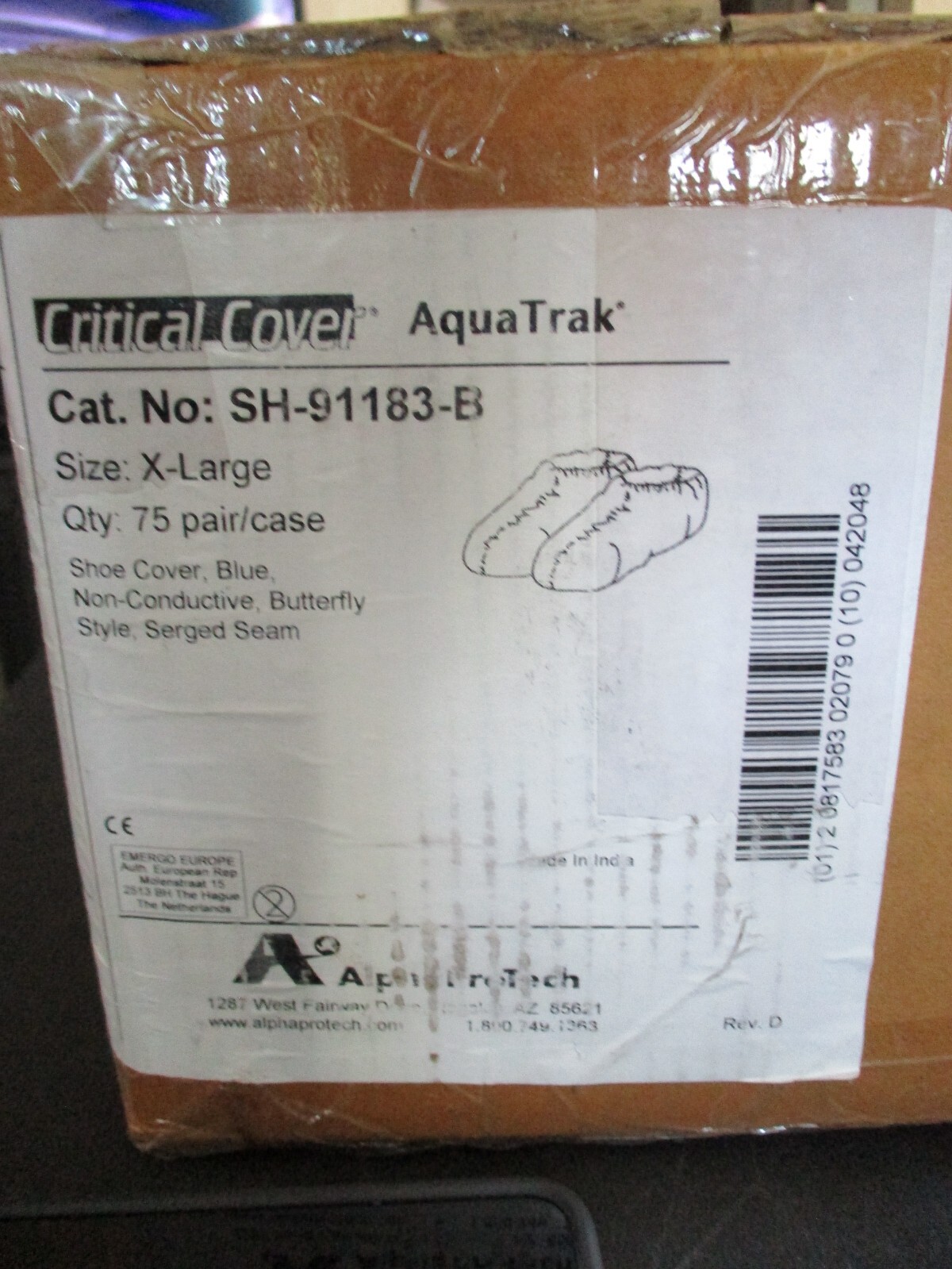 Alpha Protech Sh-91183-B Critical Cover Aqua trak Shoe Covers, Fluid ...